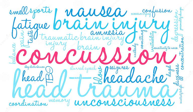 Concussion Word Cloud stock vector. Illustration of depression - 99181819