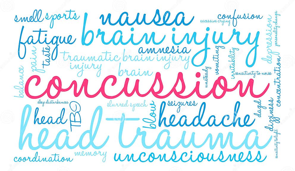Concussion Word Cloud stock vector. Illustration of depression - 99181819