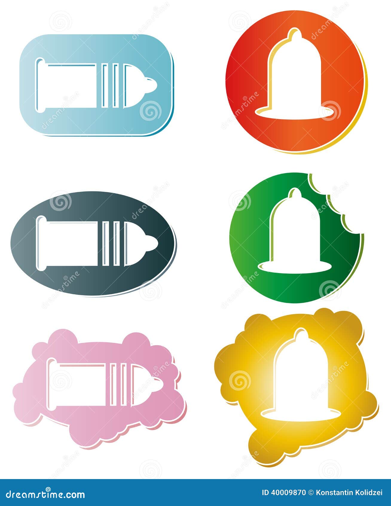 Condón. ilustración del vector. Ilustración de sano, alegre - 40009870