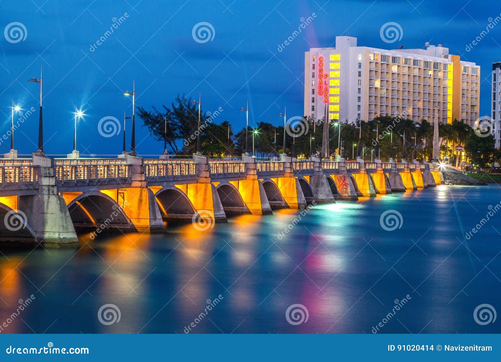 Condado Blue Night editorial stock image. Image of condado - 91020414