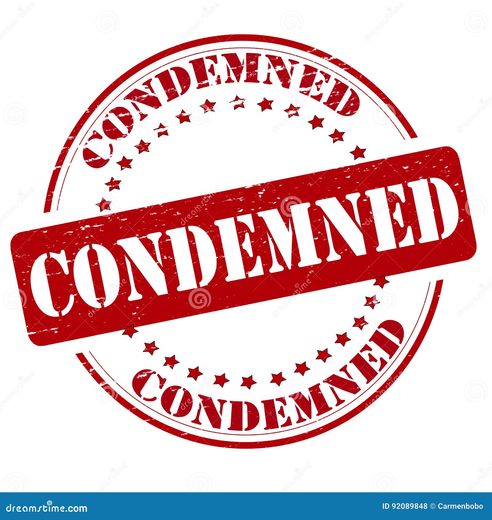 Condemned ilustração stock. Ilustração de tinta, retangular - 92089848