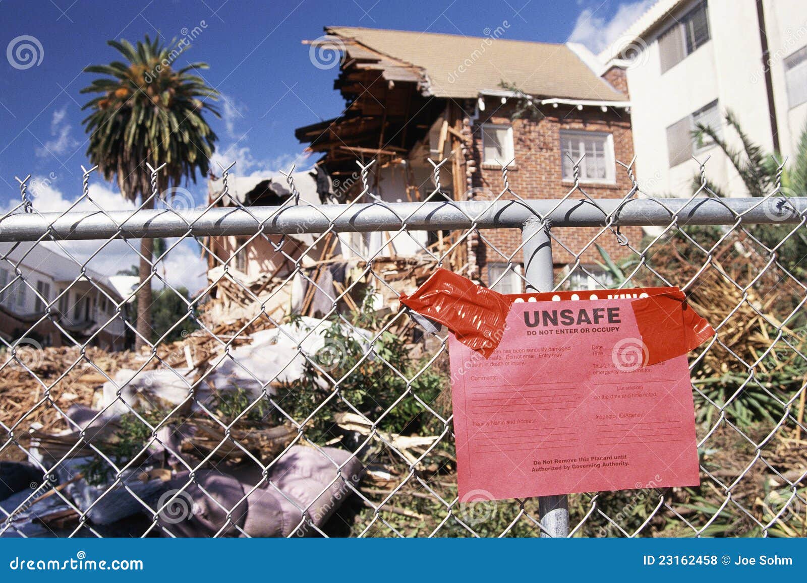 Condemned house destroyed editorial stock photo. Image of visions ...