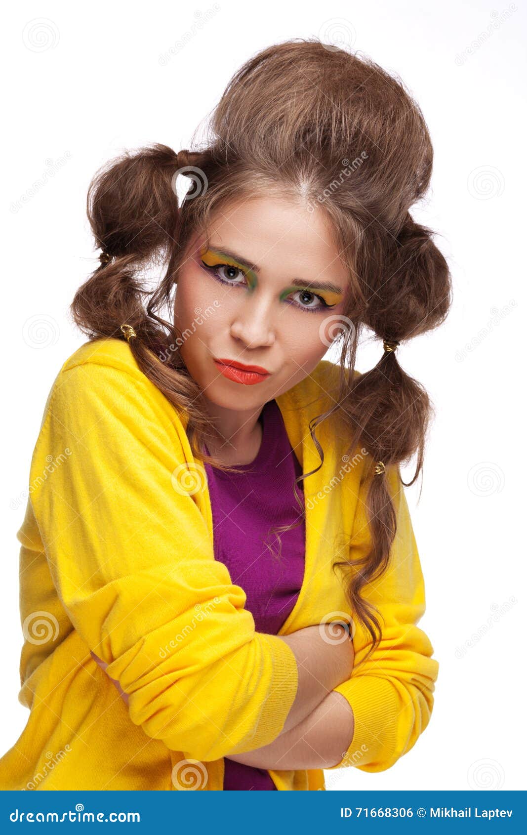 Condemning expression stock photo. Image of girl, bright - 71668306