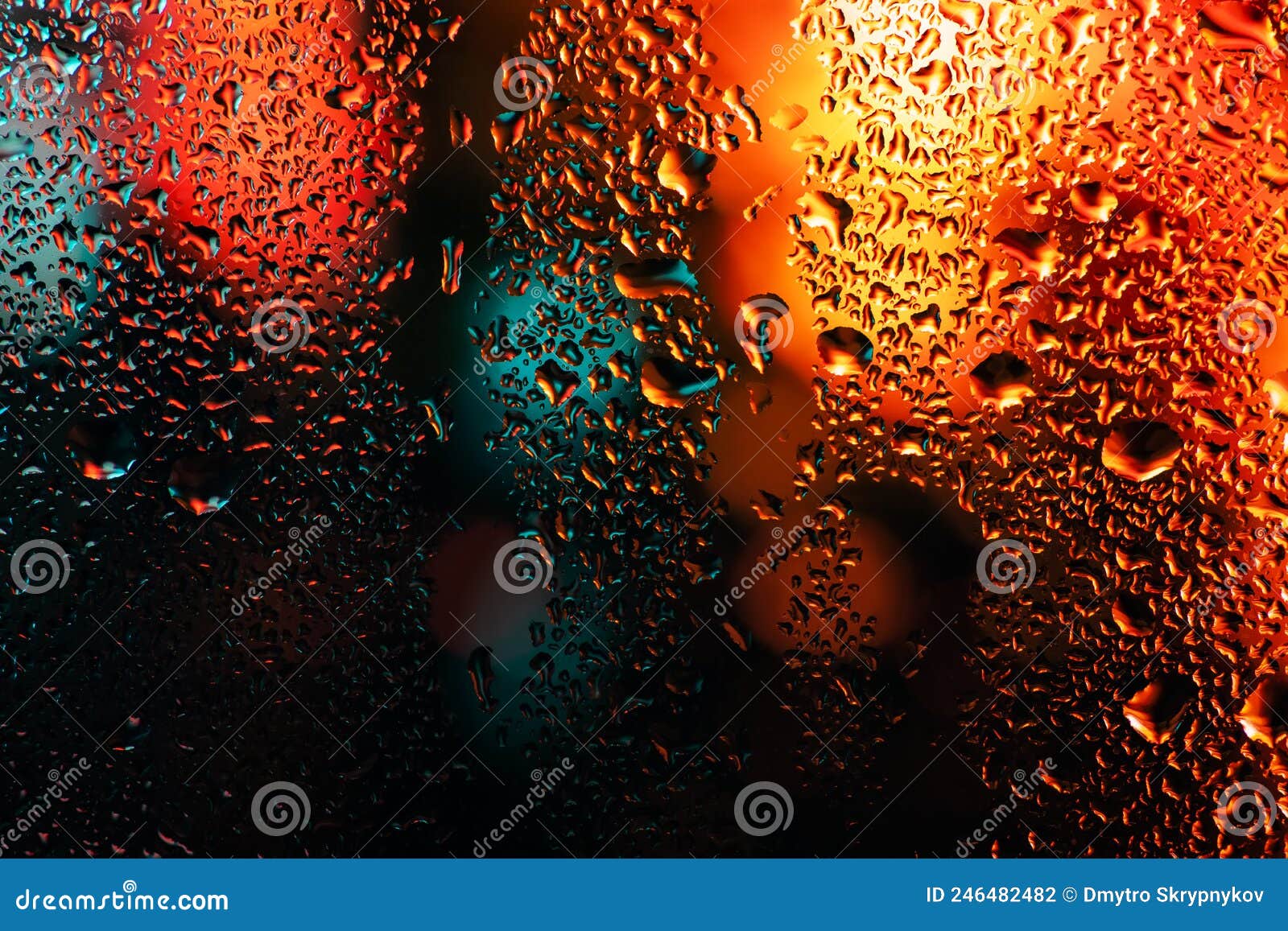 Condensation on the Clear Glass Window. Water Drops. Rain Stock Photo ...