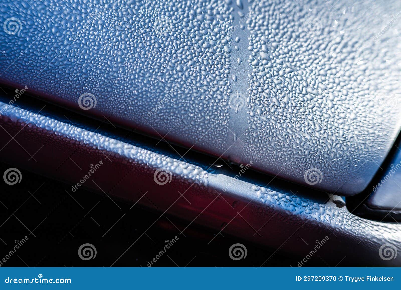 Condensation Droplets on the Hood of a Silver Car.. Stock Photo - Image ...