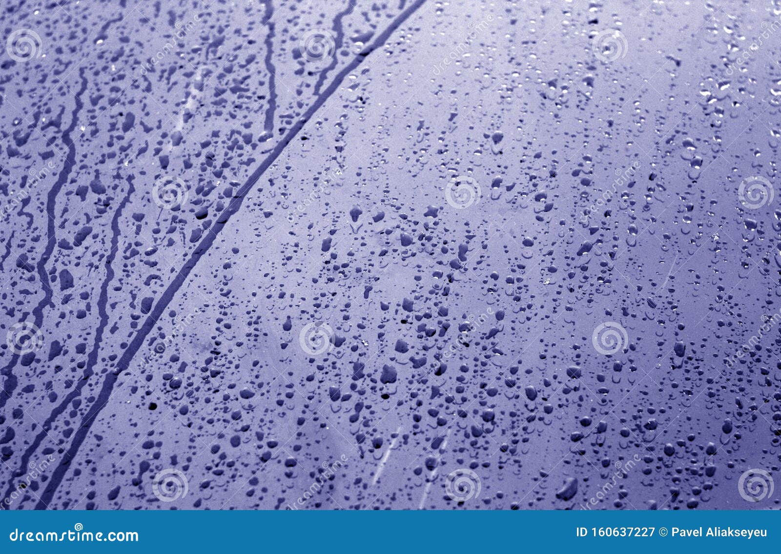 Condensation Drops Texture in Blue Tone Stock Image - Image of ...
