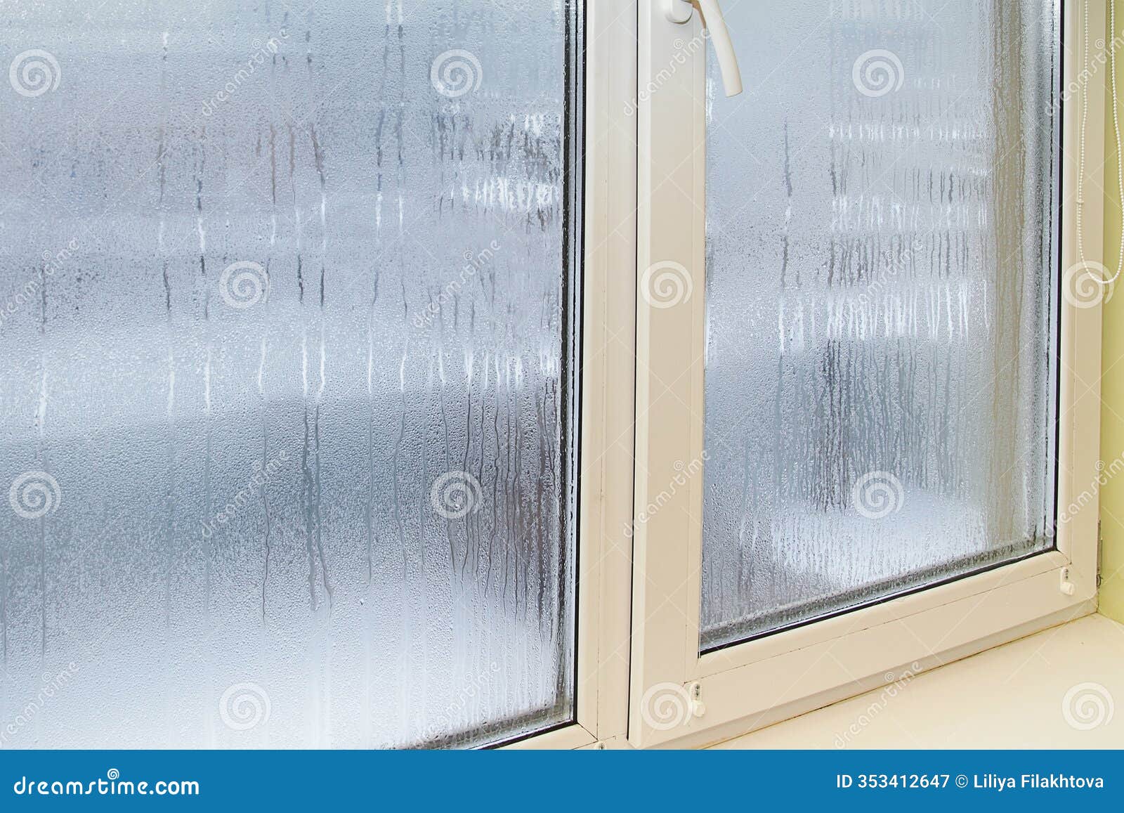 Condensation on Inside of Plastic Window Stock Image - Image of ...