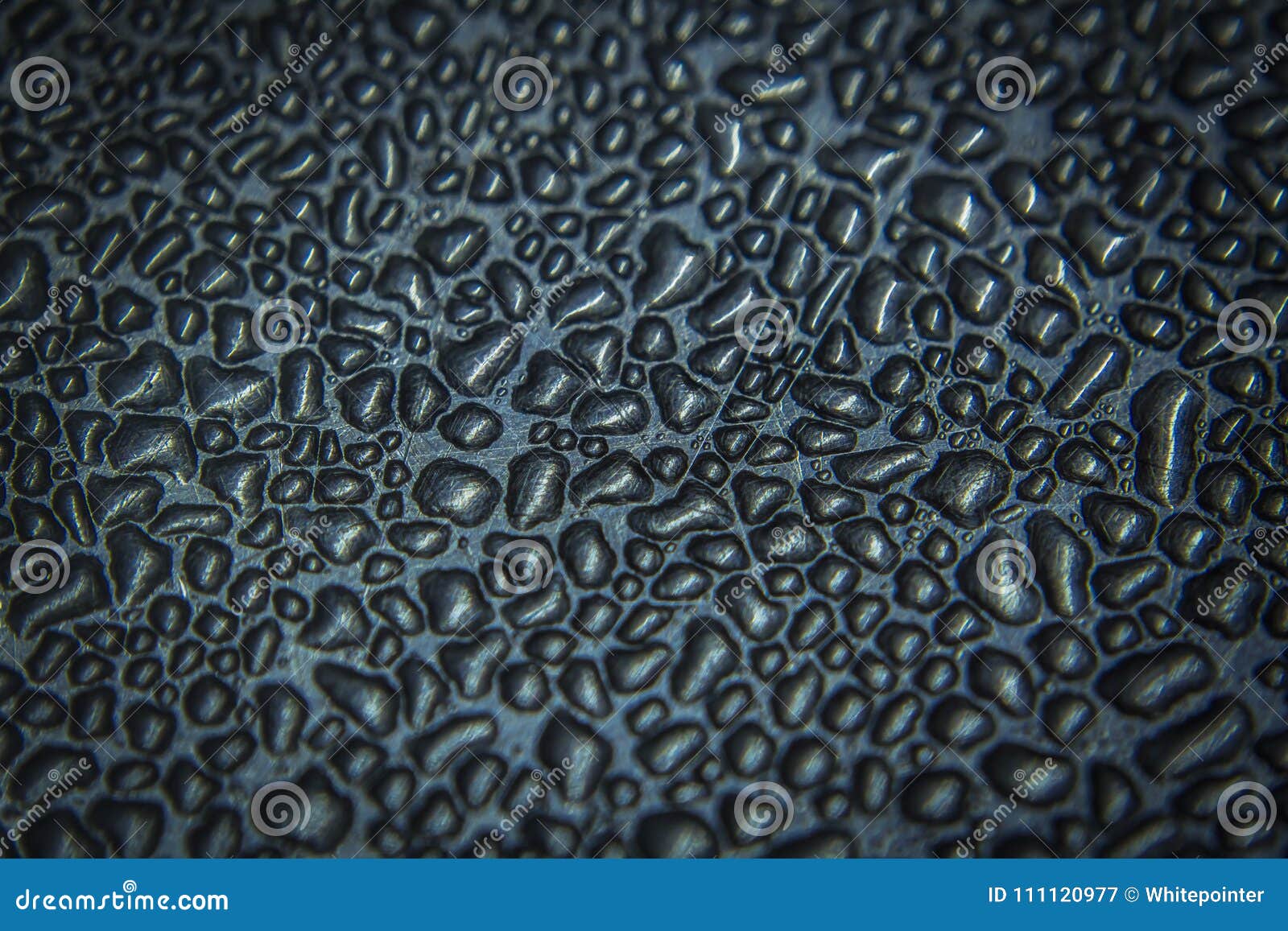 Condensation on the Scratch Metal Stock Image - Image of droplets, blue ...