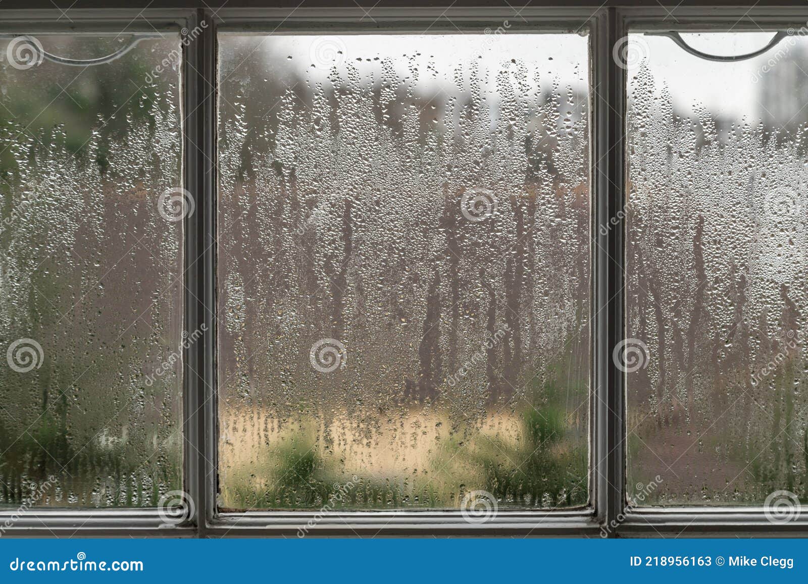 Condensation on a Window stock image. Image of drops - 218956163