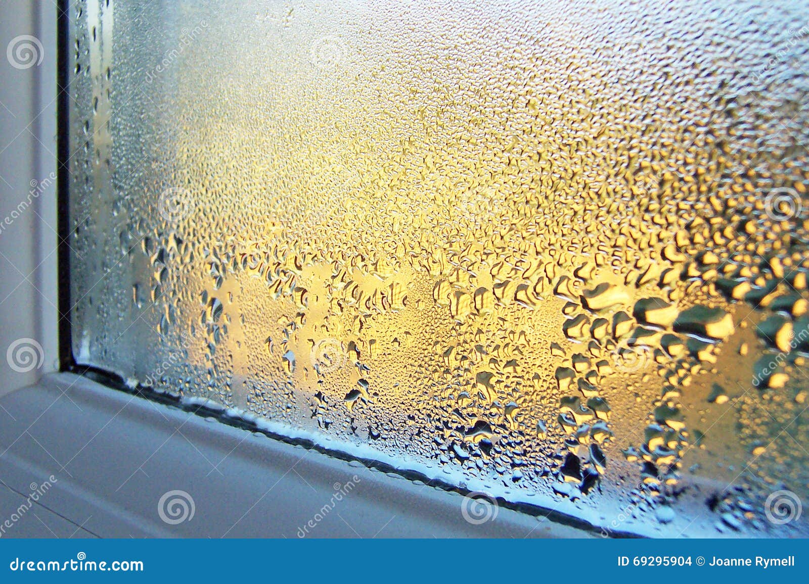 Condensation on Window Glass and Frame Stock Photo - Image of moisture ...
