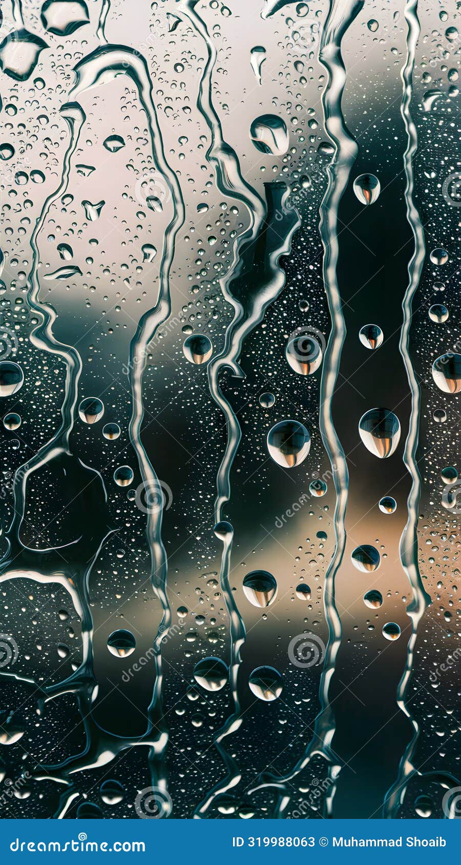 Condensation on Window Pane Forms Beautiful, Intricate Patterns Against ...