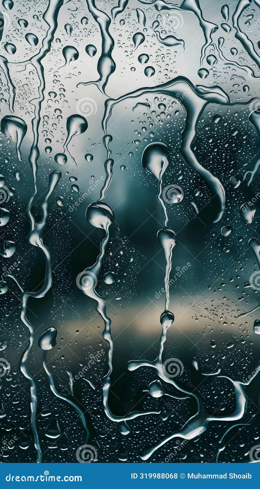 Condensation on Window Pane Forms Beautiful, Intricate Patterns Against ...