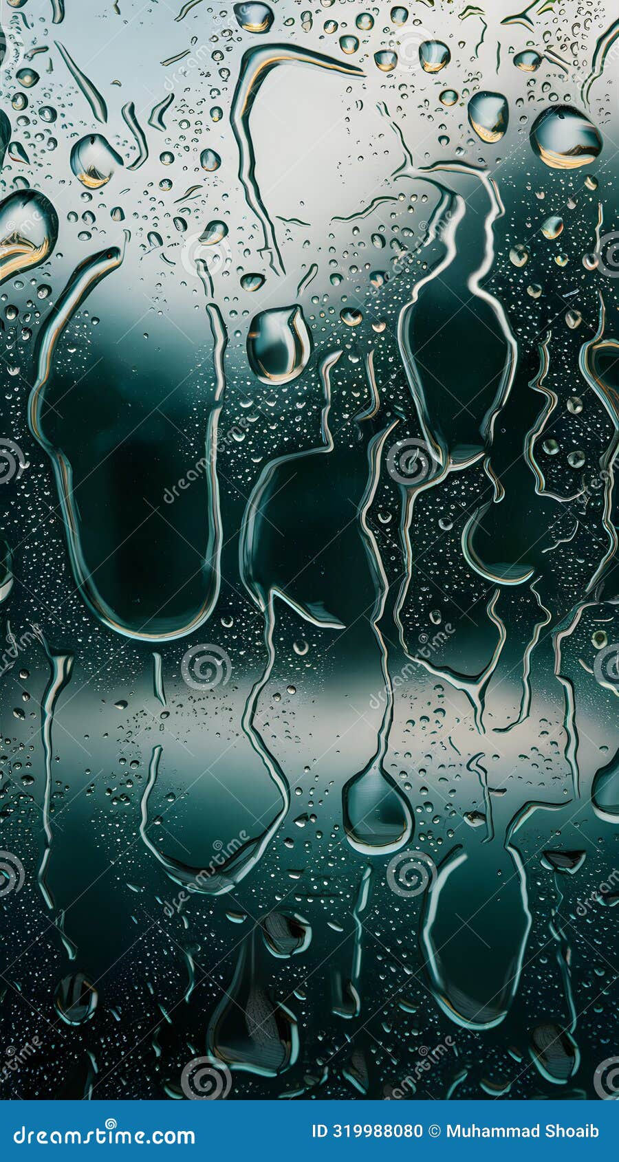 Condensation on Window Pane Forms Beautiful, Intricate Patterns Against ...