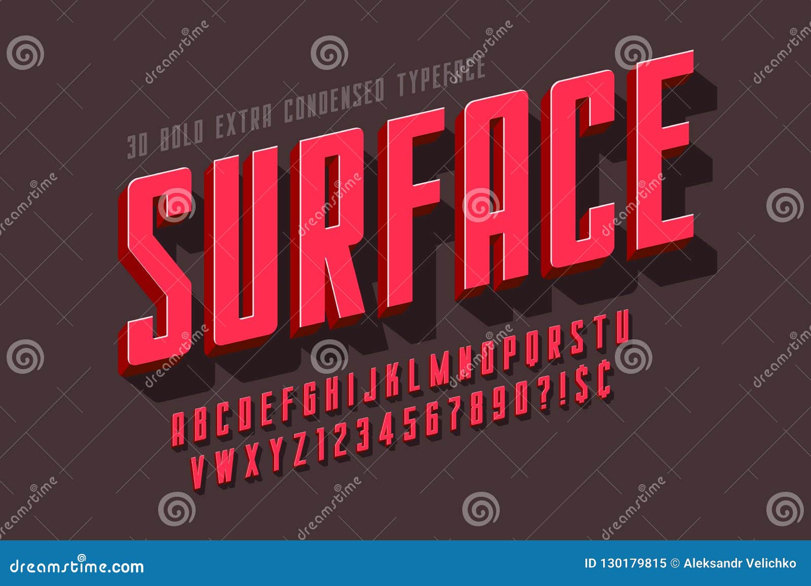 Condensed 3d Display Font Design, Alphabet, Letters Stock Vector ... Condensed 3d Display Font Design, Alphabet, Letters Stock Vector ...