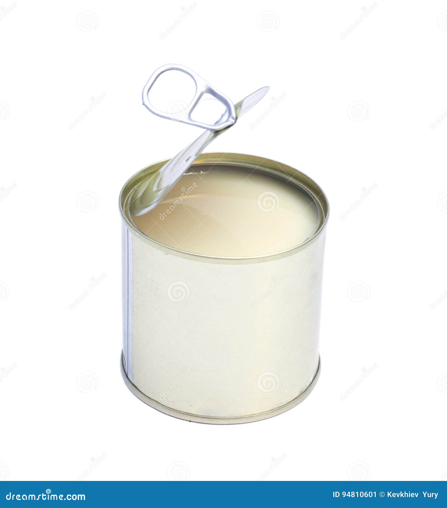Condensed Milk in Tin Can Isolated on White Stock Image - Image of ...
