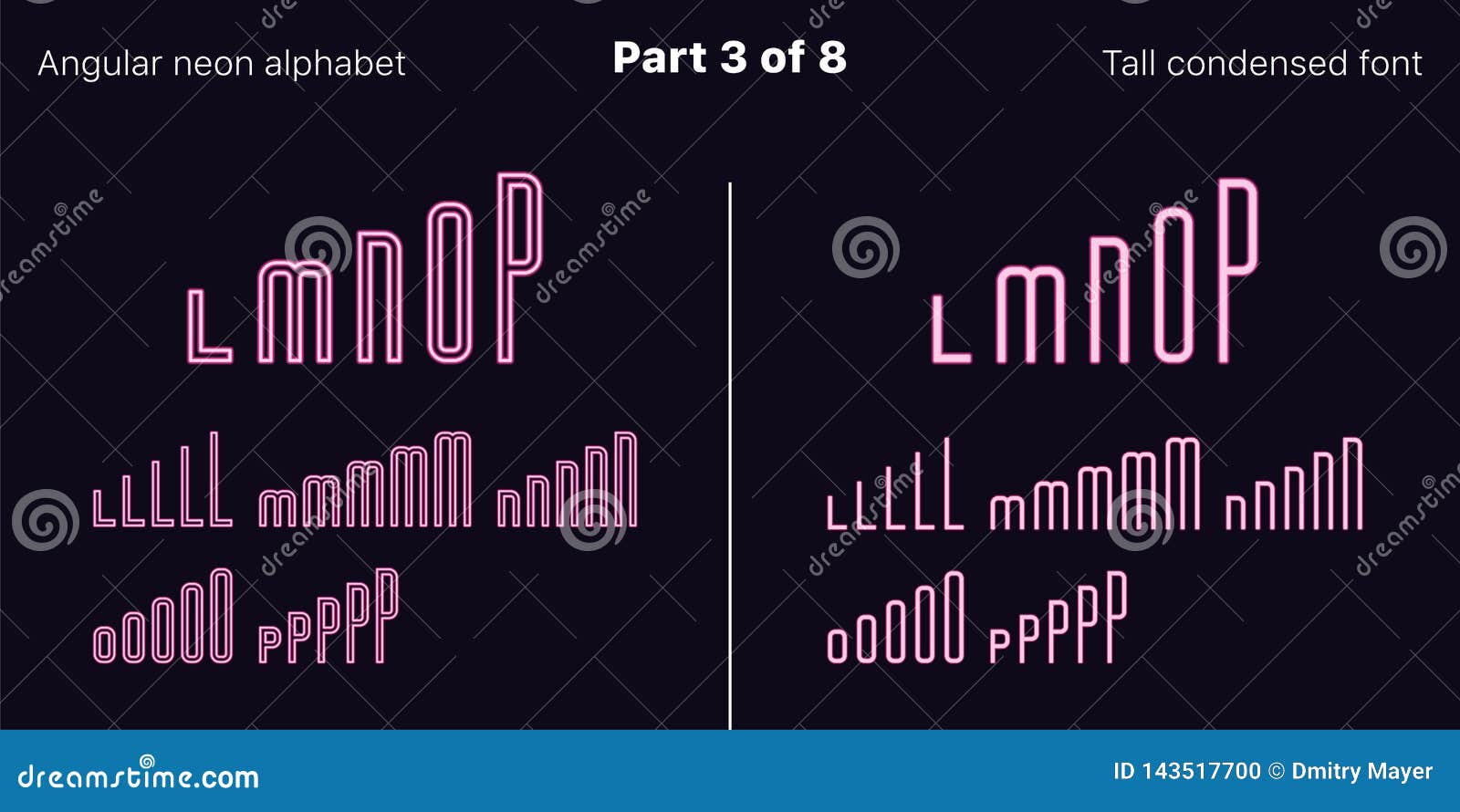 Compressed Angular Alphabet With Bold Geometry Letters. Sharp ...