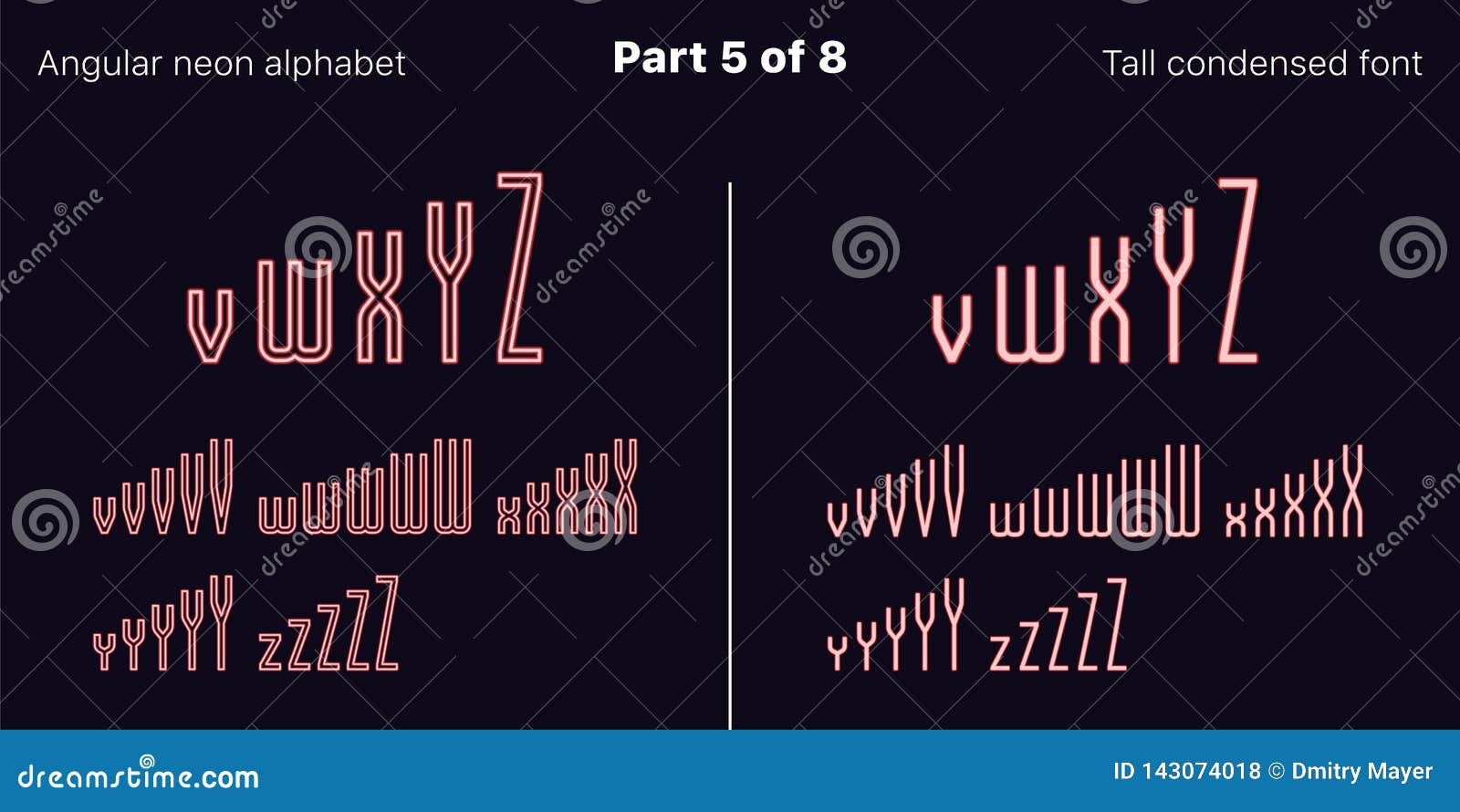 Compressed Angular Alphabet With Bold Geometry Letters. Sharp ...