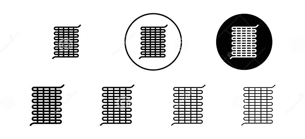Condenser Coil Vector Icon Set Collection. Condenser Coil Outline Flat ...