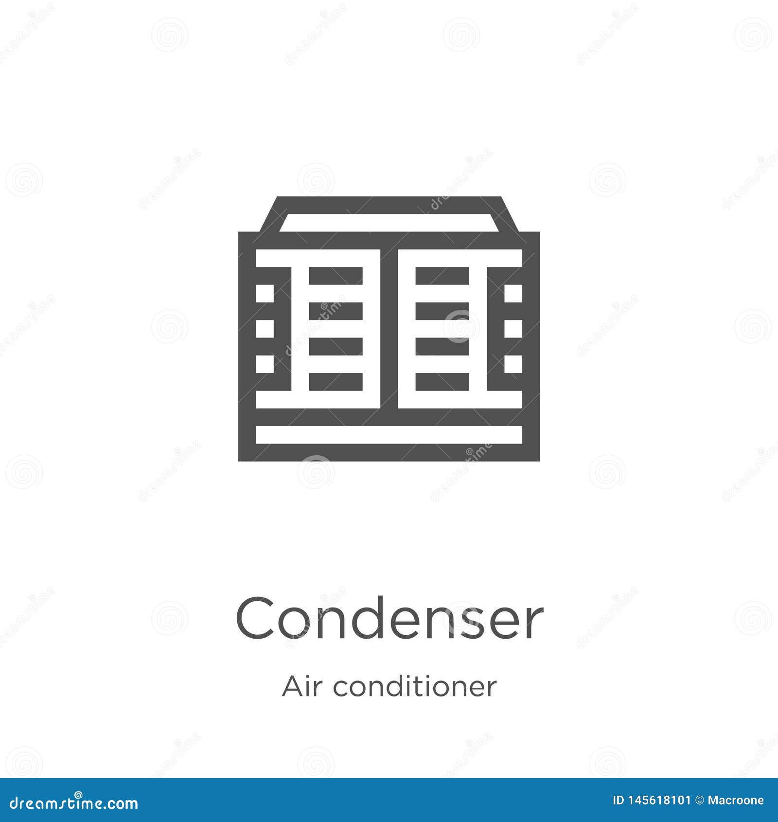 Condenser Icon Vector from Air Conditioner Collection. Thin Line ...