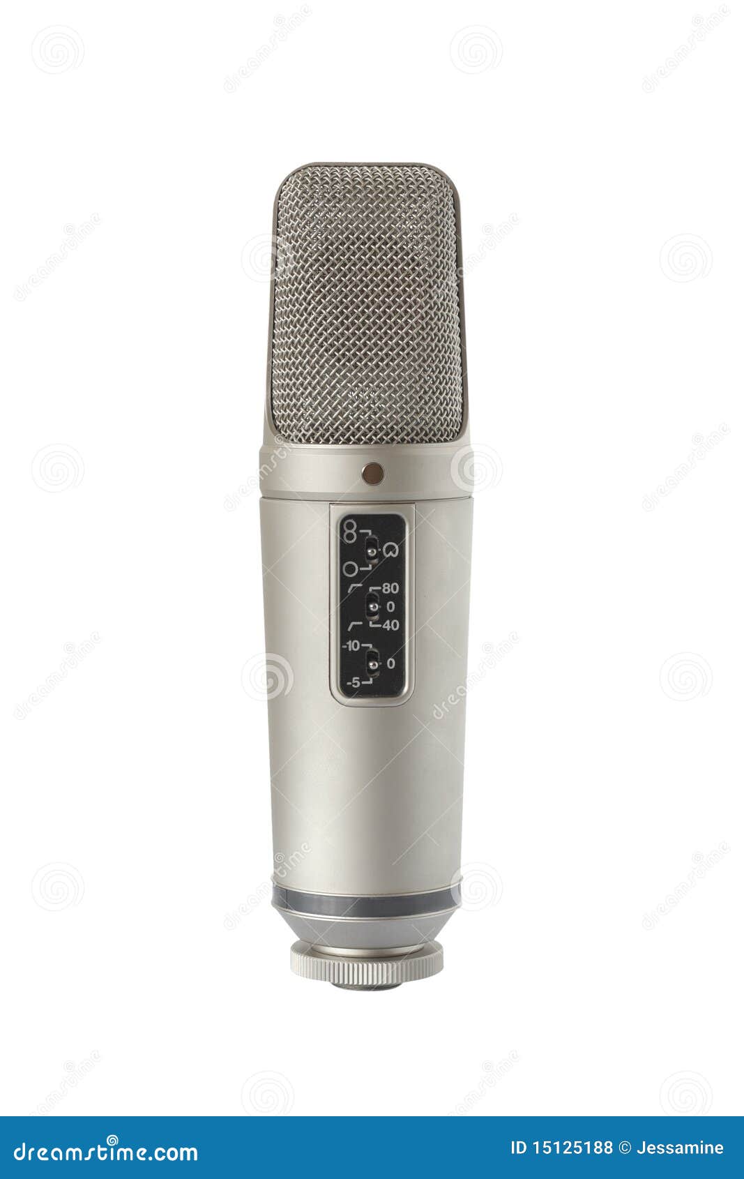 Condenser Microphone - Front View Stock Photo - Image of membrane ...