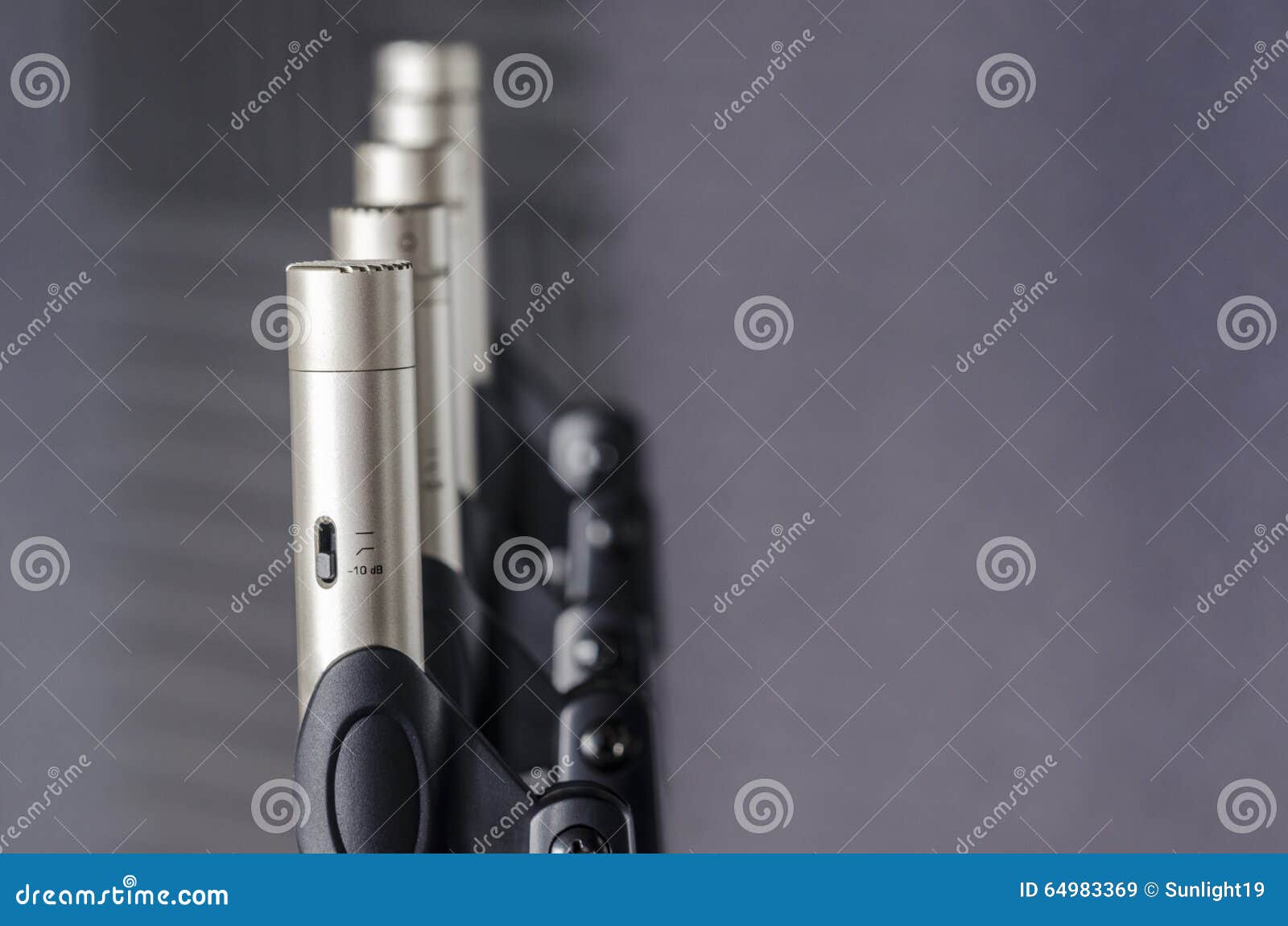Condenser Microphones Placed in Microphone Stands in a Lab of so Stock ...