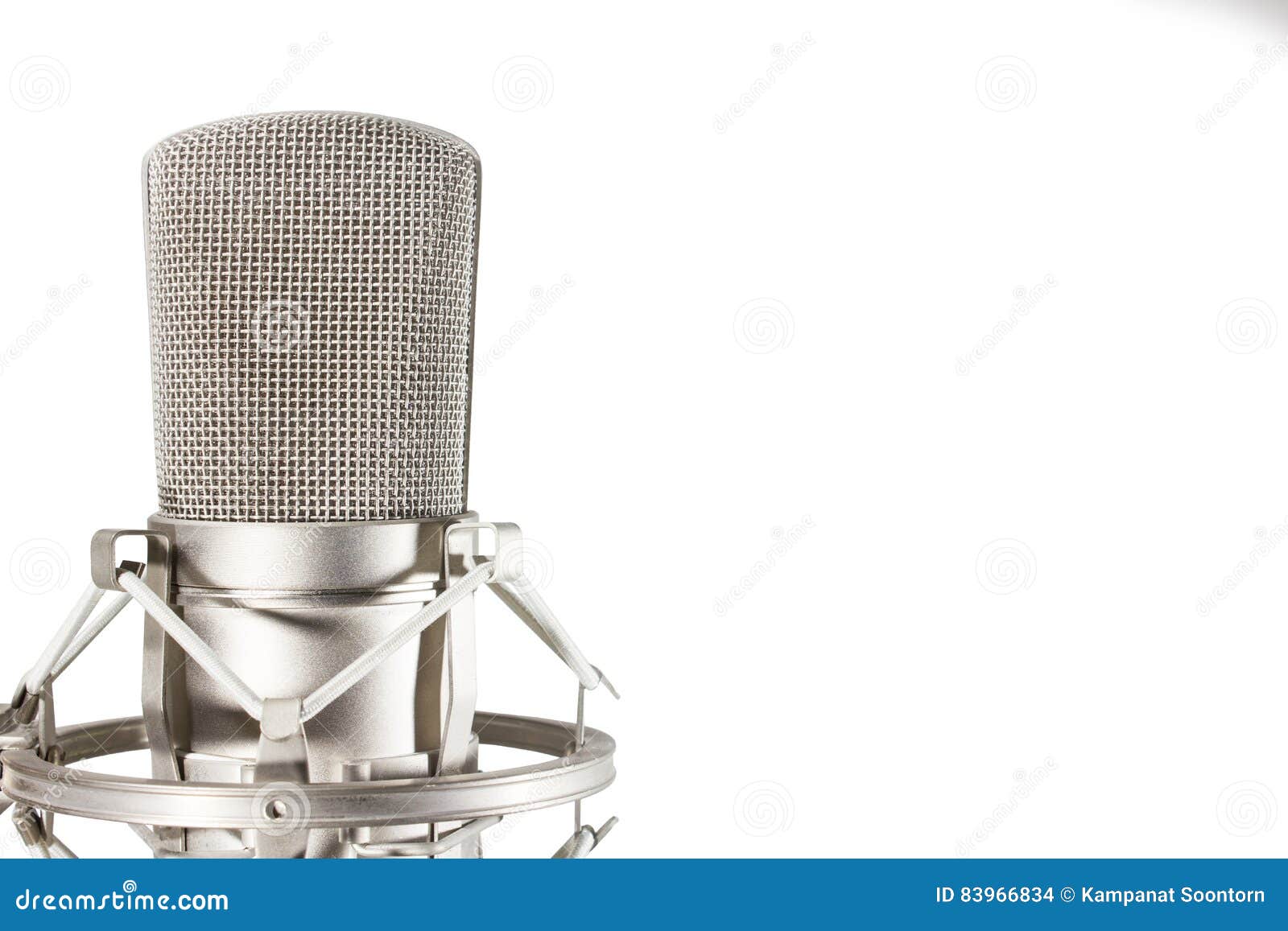 Condenser Studio Microphone on White Background Stock Photo - Image of ...