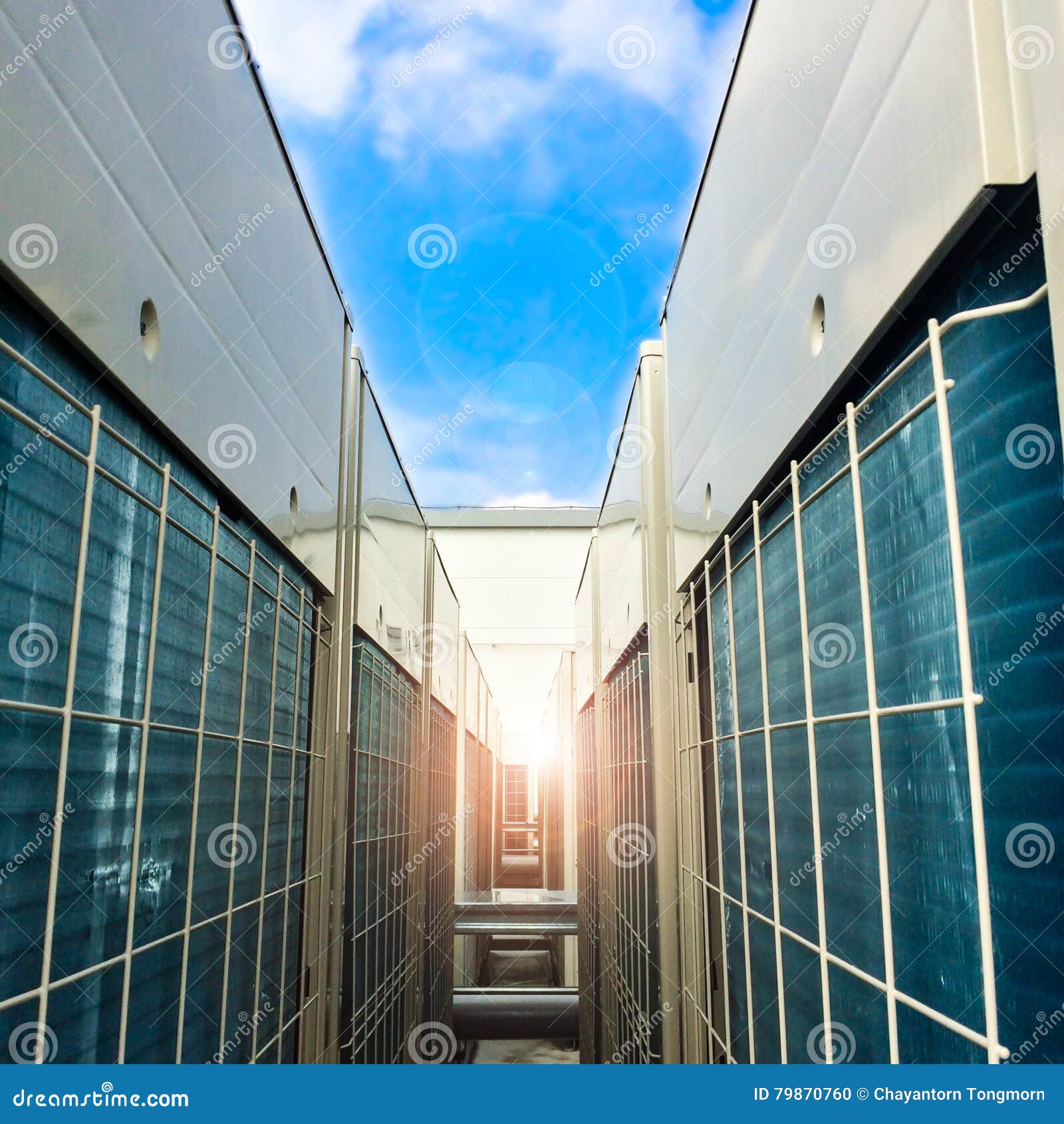 Condenser Unit Used in Central Air Conditioning Systems - Heat E Stock ...