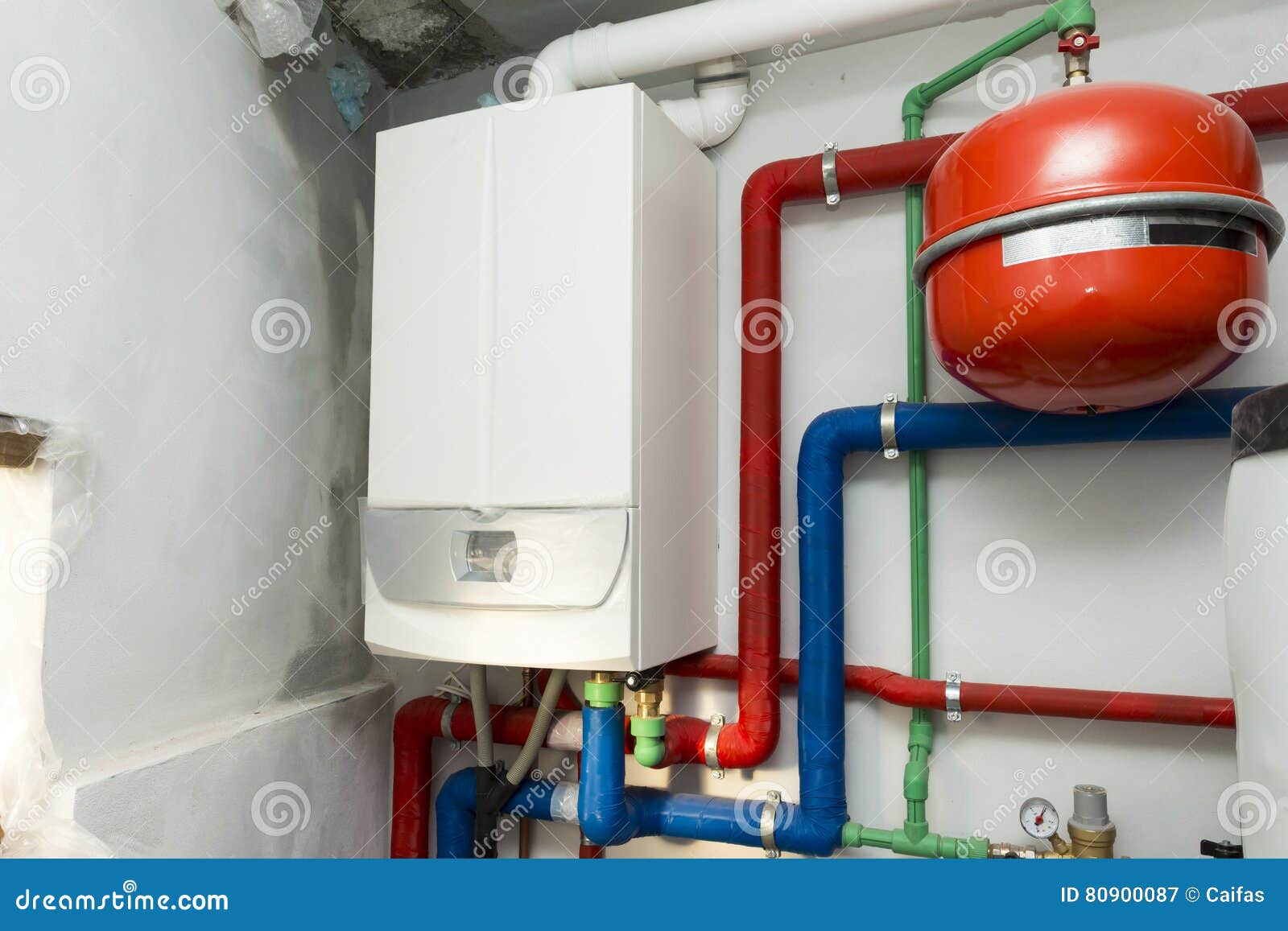 A Condensation Gas Boiler Ventilation Pipe On The Exterior Of A House ...
