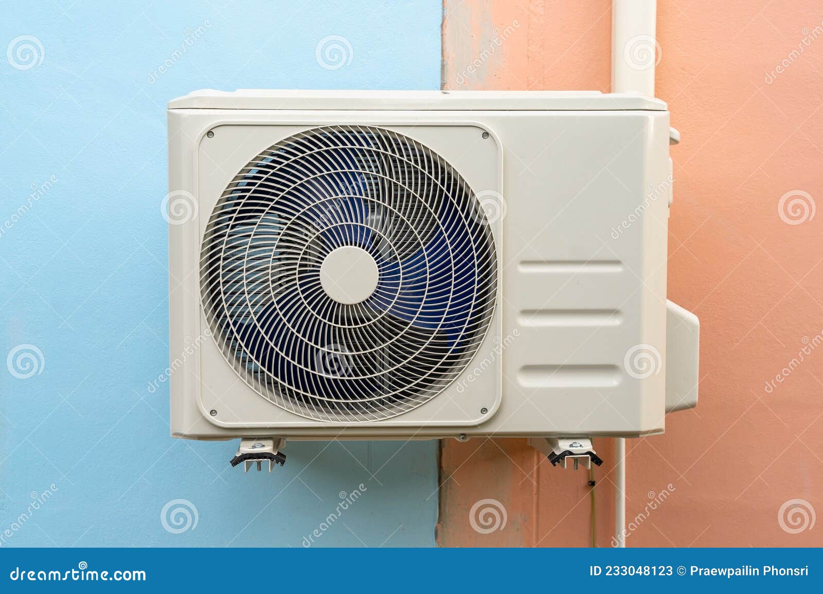 Condensing Unit of Air Conditioning Systems Stock Image - Image of ...