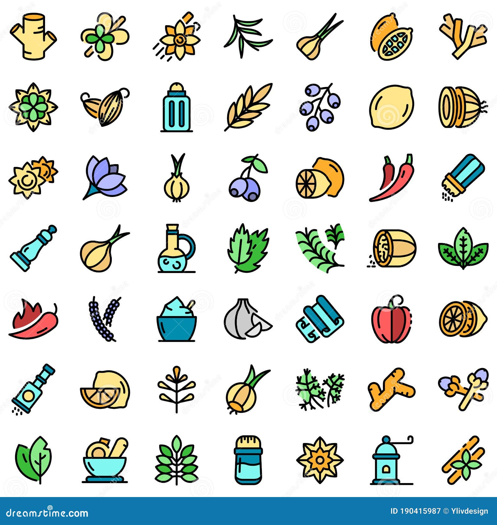 Condiment Icons Set Vector Flat Stock Vector - Illustration of indian ...