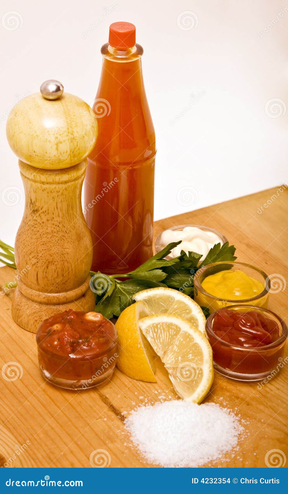 Condiments stock photo. Image of catsup, ketchup, lemon - 4232354