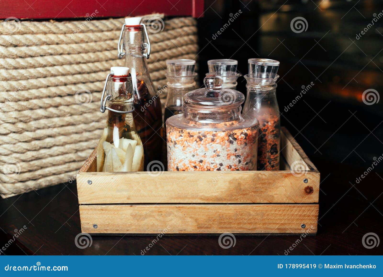 Condiments in Cans in a Box Stock Image - Image of food, small: 178995419