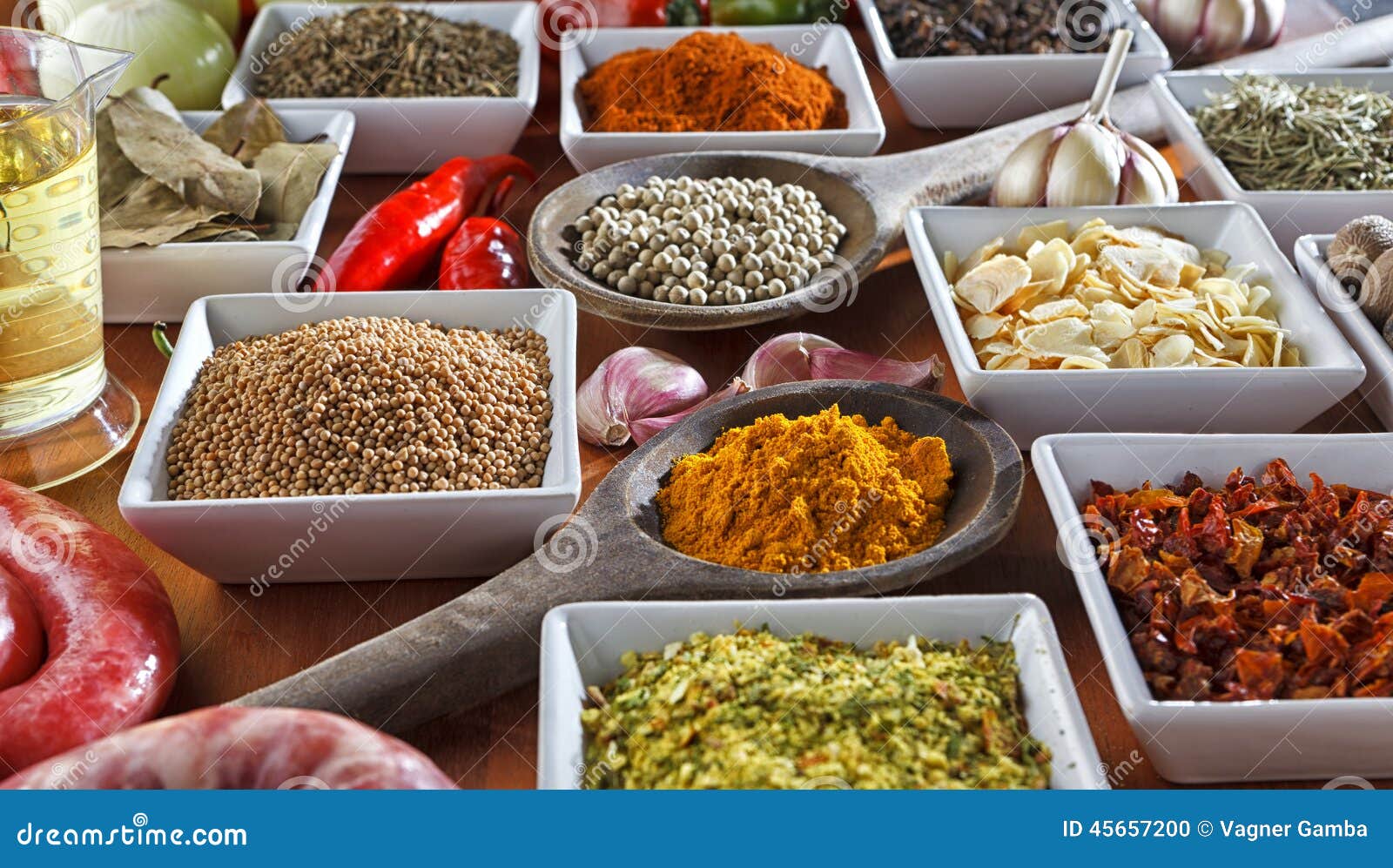Condiments stock photo. Image of asian, closeup, curry - 45657200