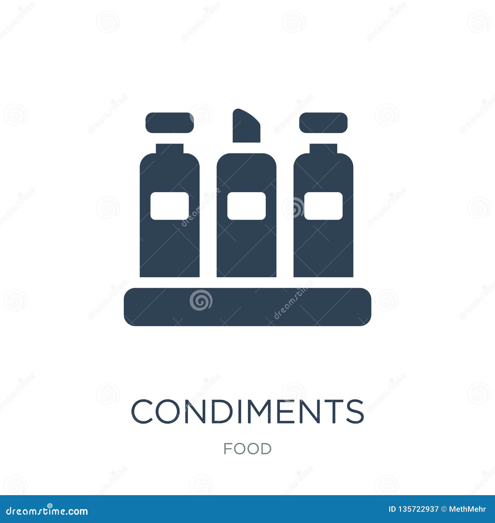 Condiments Icon Vector Isolated On White Background, Condiments Sign ...