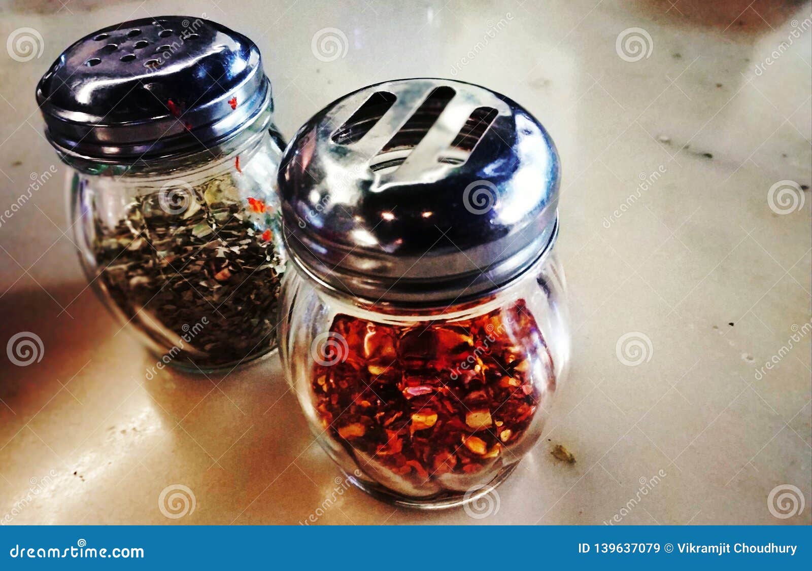 Condiments stock image. Image of flakes, table, oregano - 139637079