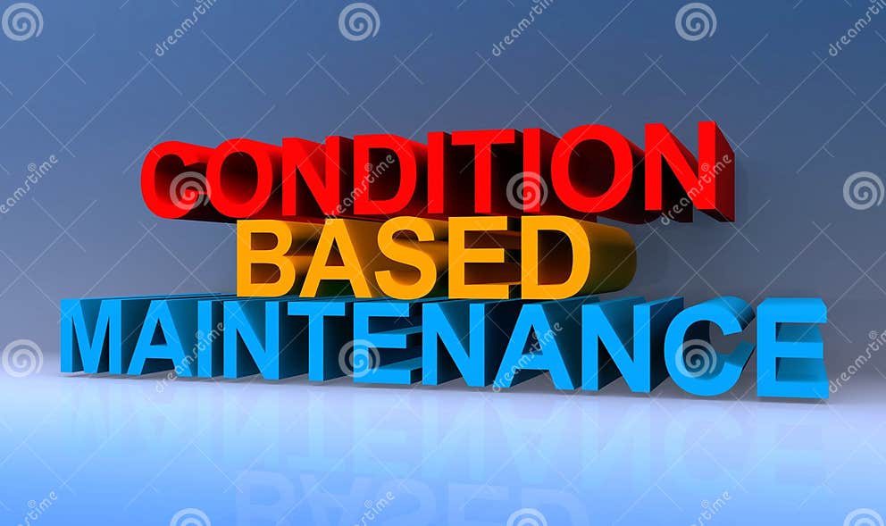 Condition Based Maintenance on Blue Stock Illustration - Illustration ...