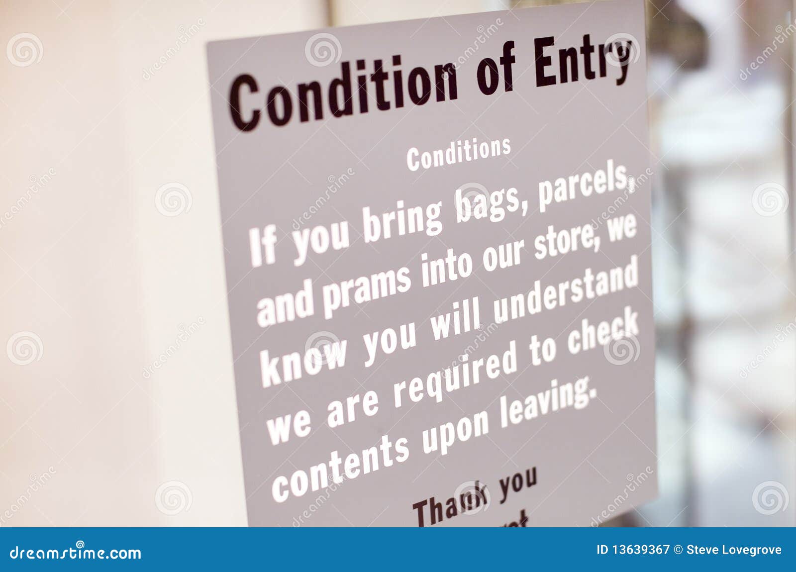 Condition of Entry stock image. Image of permit, rules - 13639367