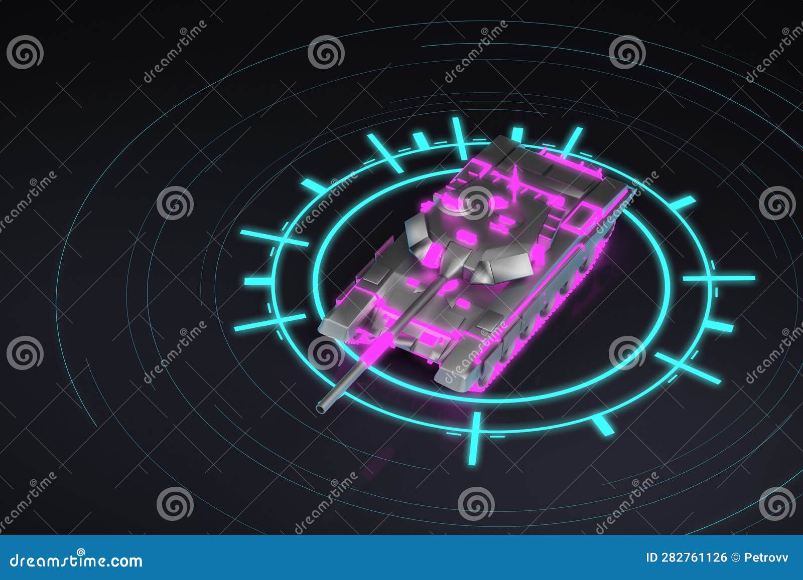 Conditional Military Armored Tank with Highlighted Details Stock ...