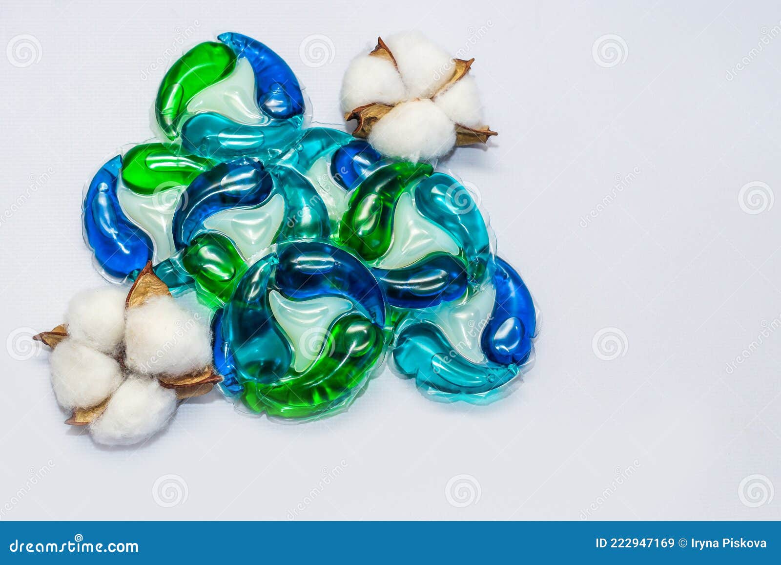 Conditioner Capsules for Washing Clothes. Detergent Dissolves in Water ...