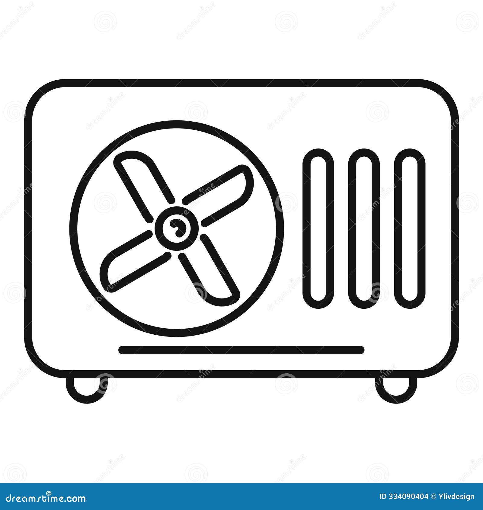 Conditioner System with Rotating Fan Inside Blowing Cold Wind Stock ...