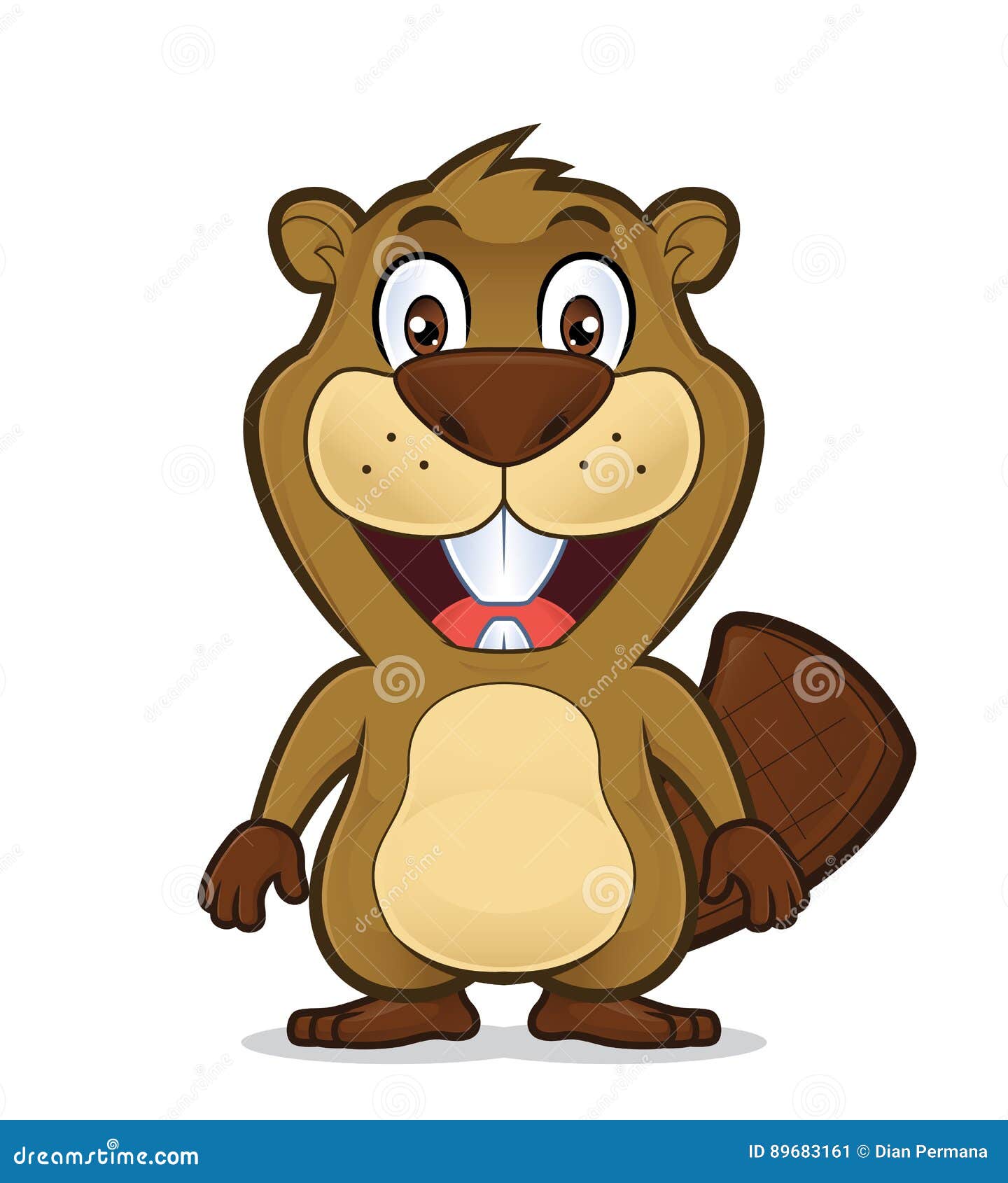 Condizione Sorridente Del Castoro Illustrazione Vettoriale ...