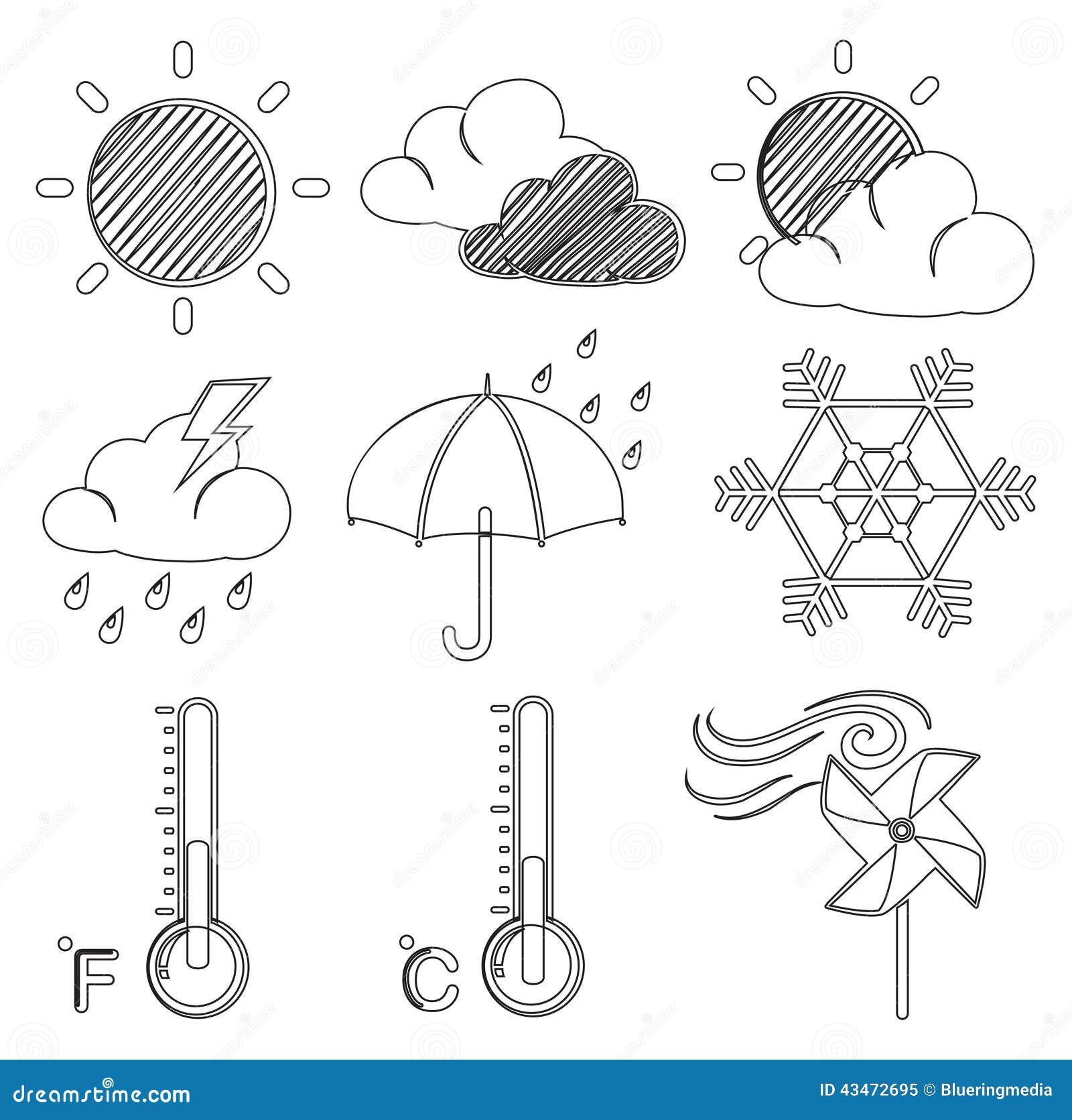 Condizioni Atmosferiche Differenti Illustrazione Vettoriale ...