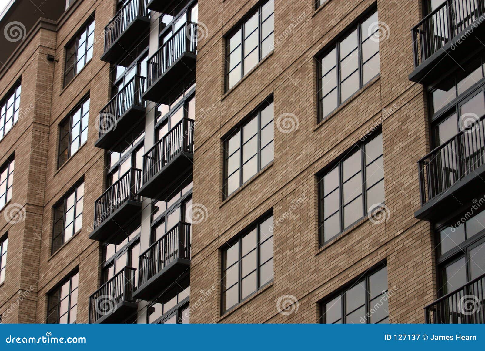Condo building. stock image. Image of patio, railing, condo - 127137