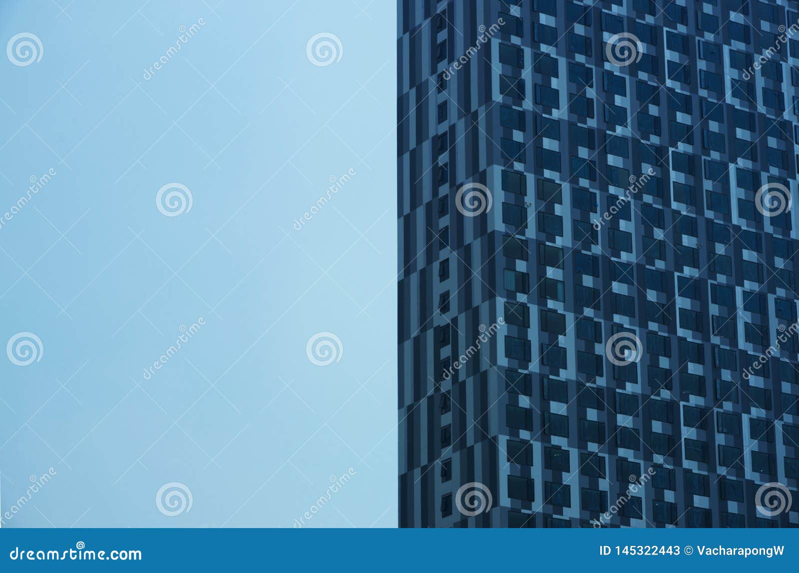 Condo Window Pattern on Sky Background Stock Image - Image of family ...