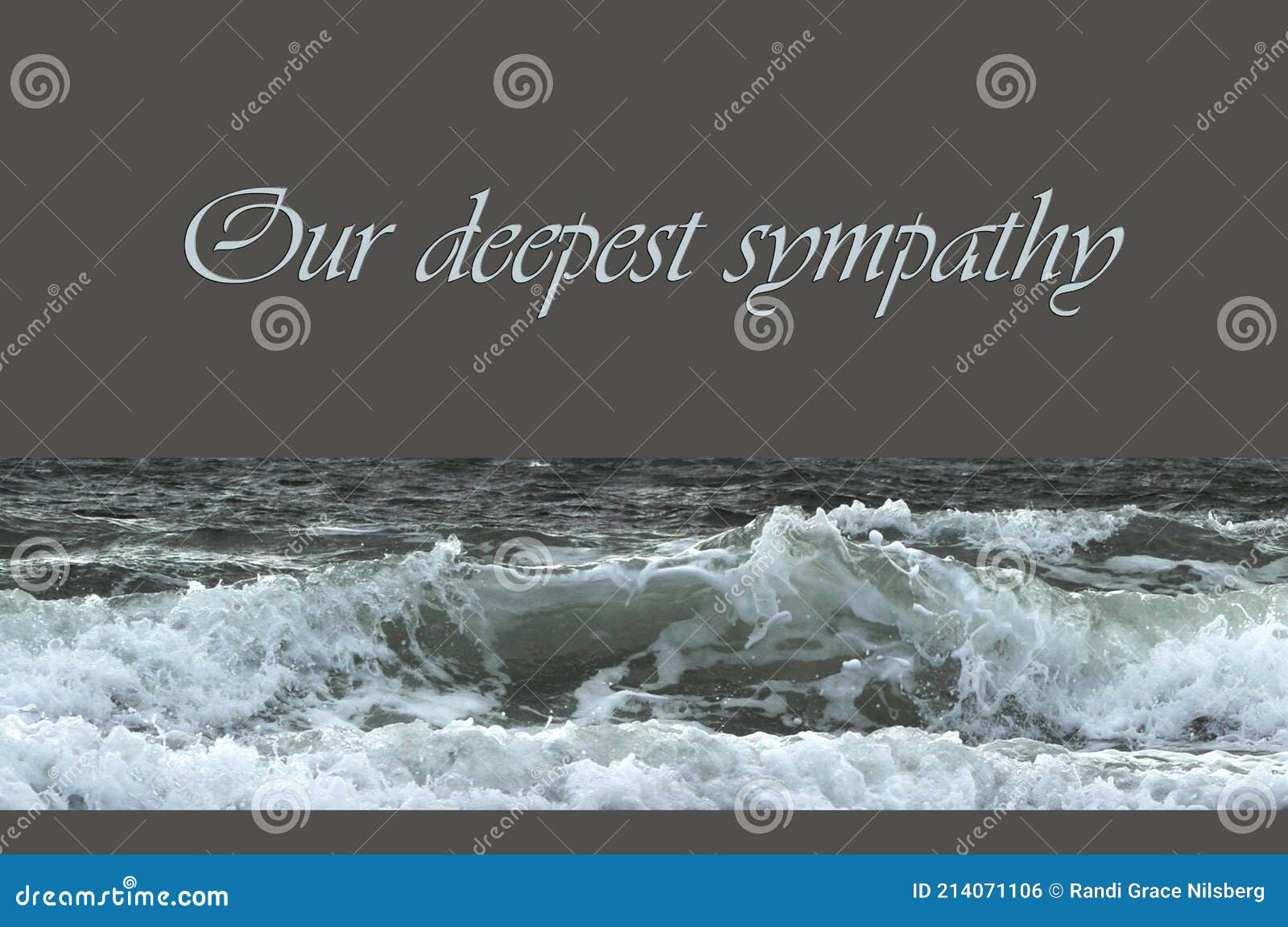 Condolence Card Ocean stock photo. Image of goodbye - 214071106