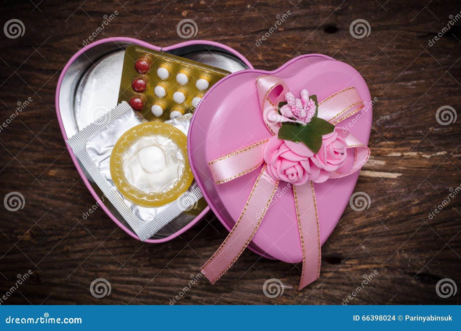 Condom and Contraceptive Pill in Box Stock Photo - Image of pills ...