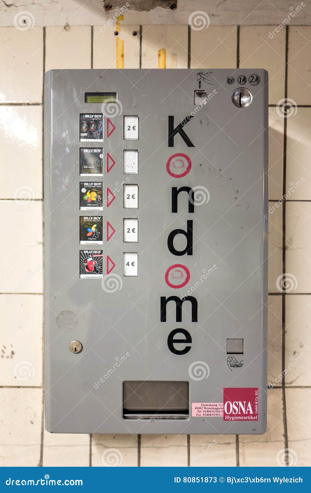 Condom machine editorial stock photo. Image of marketing - 80851873