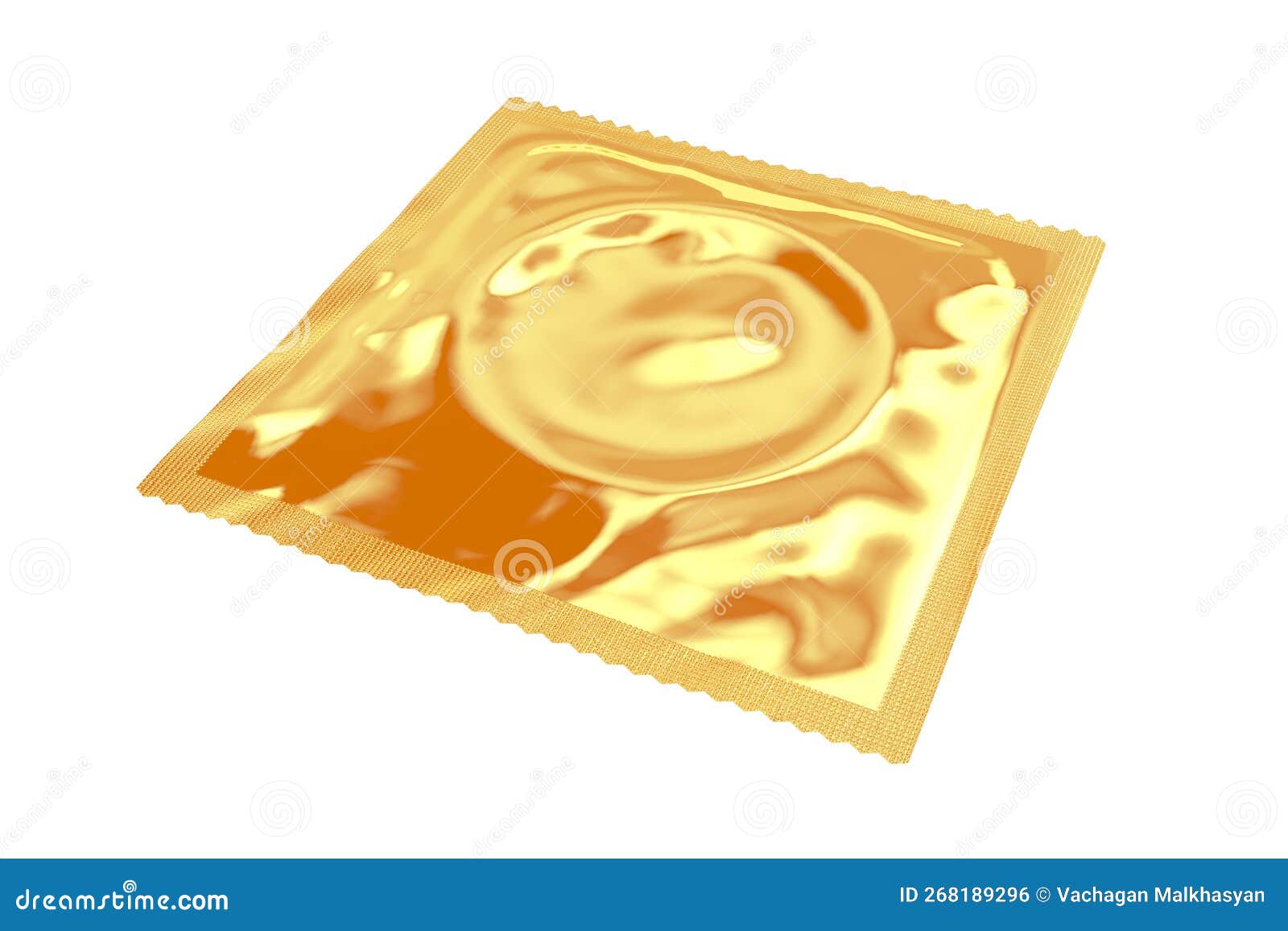 Condom Pack. Isolated Golden Condom Pack. Unbranded Condom Pack ...