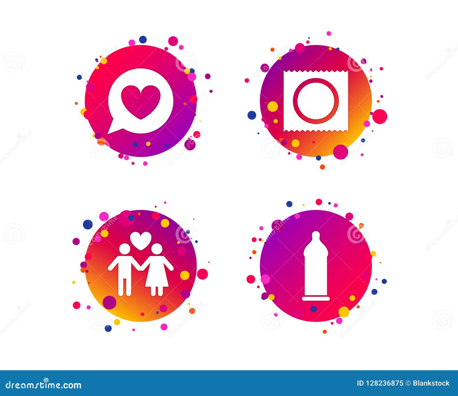Condom Safe Sex Icons Lovers Couple Sign Vector Stock Vector Illustration Of Girlfriend