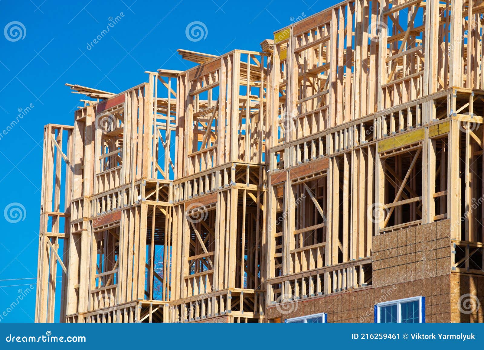 Condominium or Apartment Construction Frame Real Estate Stock Image ...